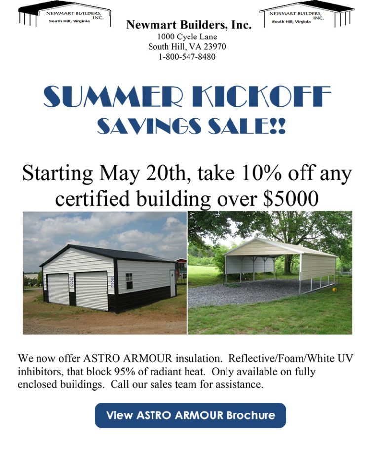 Metal Buildings for Sale | Steel Building For Sale | Newmart Builders